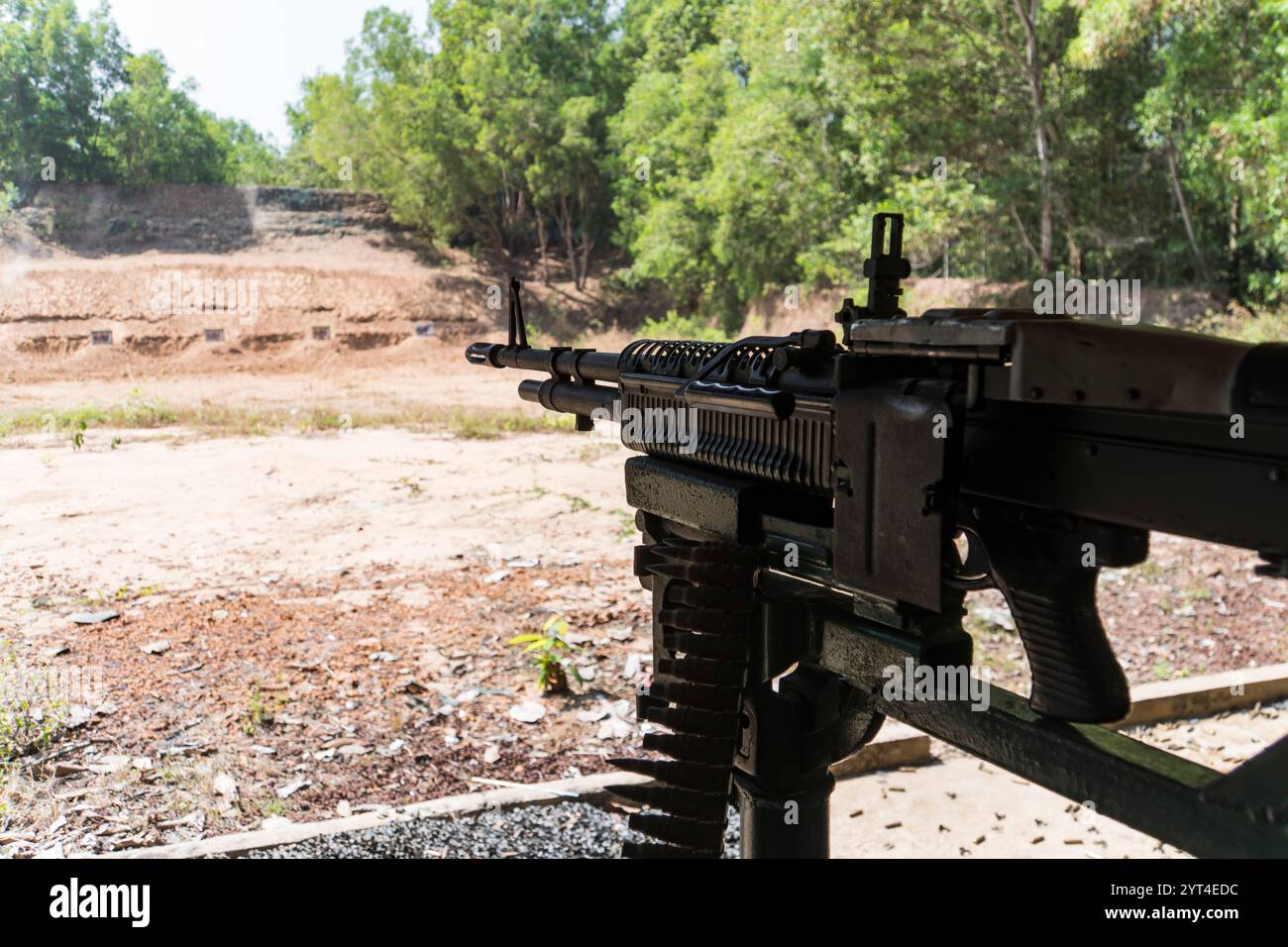 M60 machine gun on the Cu Chi shooting range. Vietnam Stock Photo - Alamy