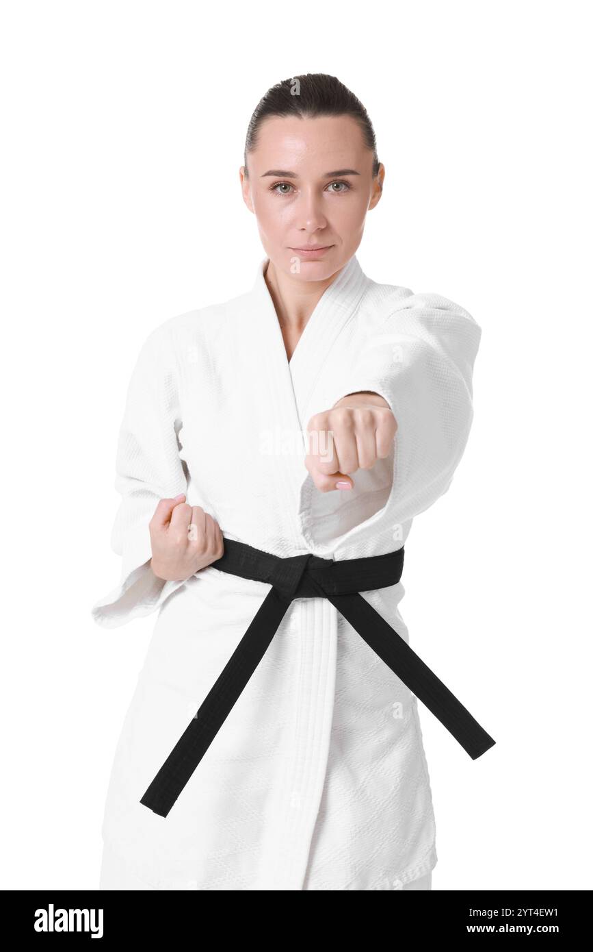 Karate fighter in kimono hi-res stock photography and images - Alamy