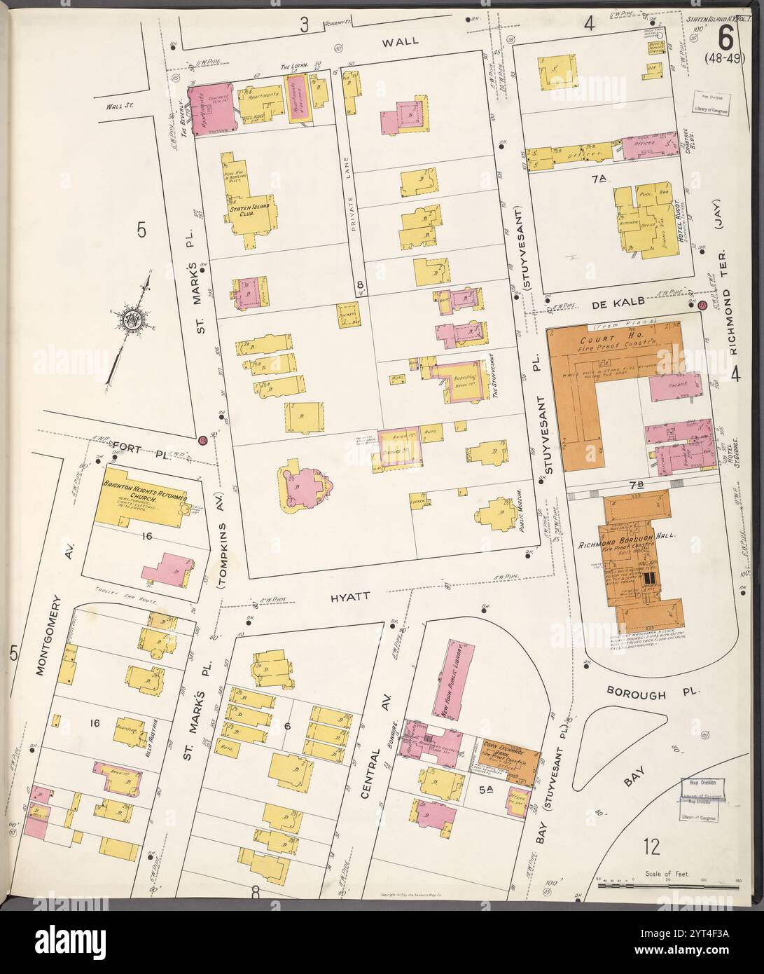 Richmond insurance maps of staten island hi-res stock photography and ...
