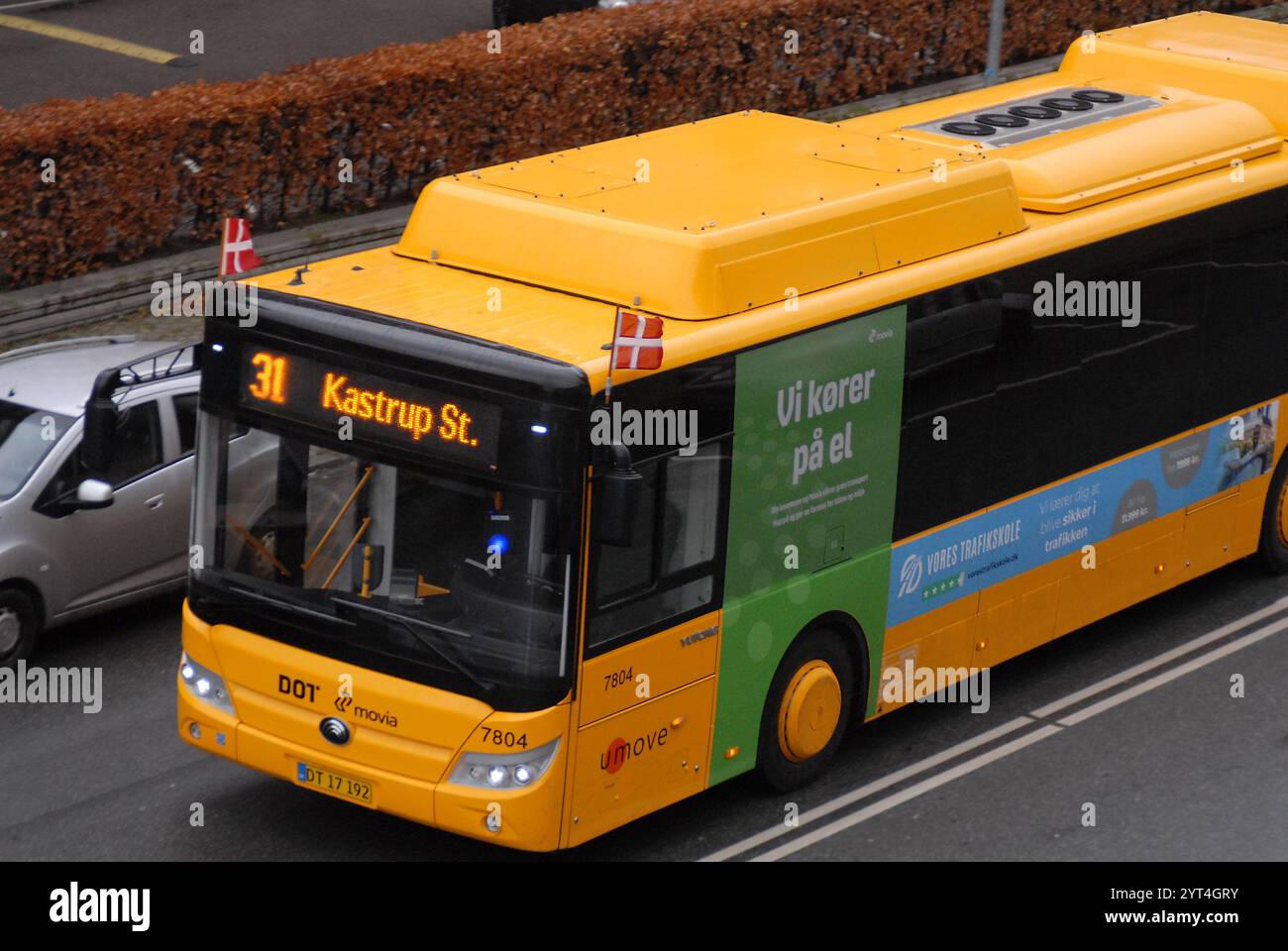 Copenhagen/ DenmarK/06 DECEMBER 2024/ danish public bus flsys dannebrog ...