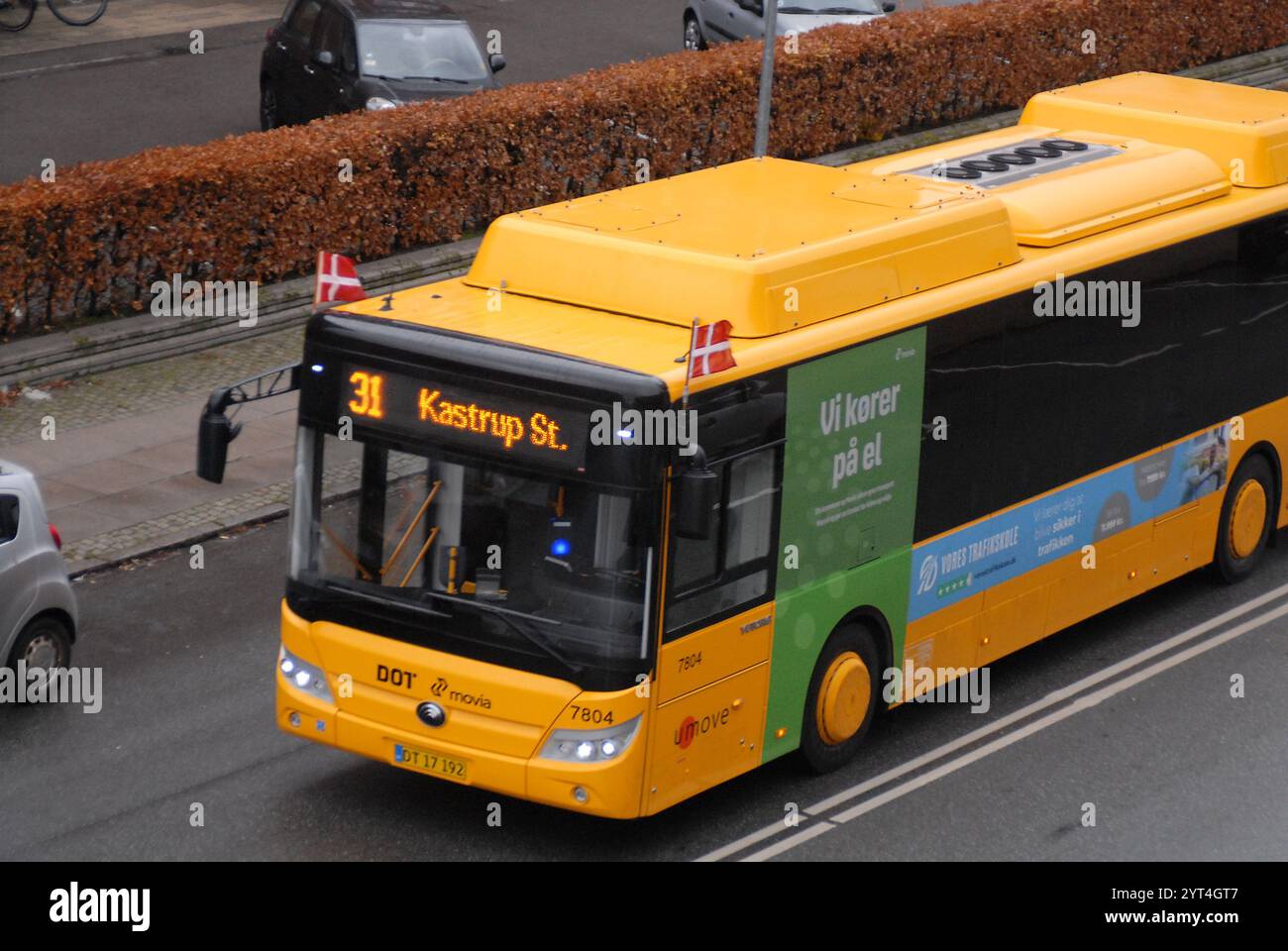 Copenhagen/ DenmarK/06 DECEMBER 2024/ danish public bus flsys dannebrog ...