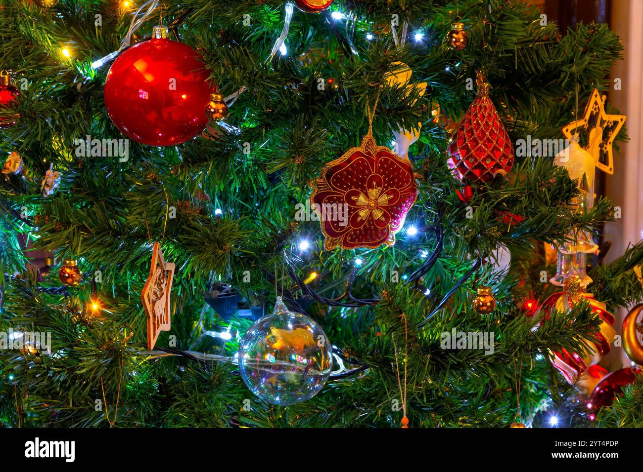 Christmas tree decoration close-up Stock Photo - Alamy