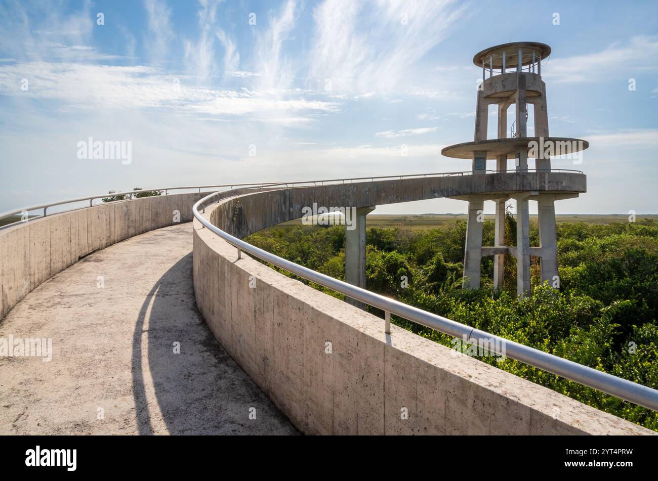 The Shark Valley observation tower, Everglades National Park, Florida ...