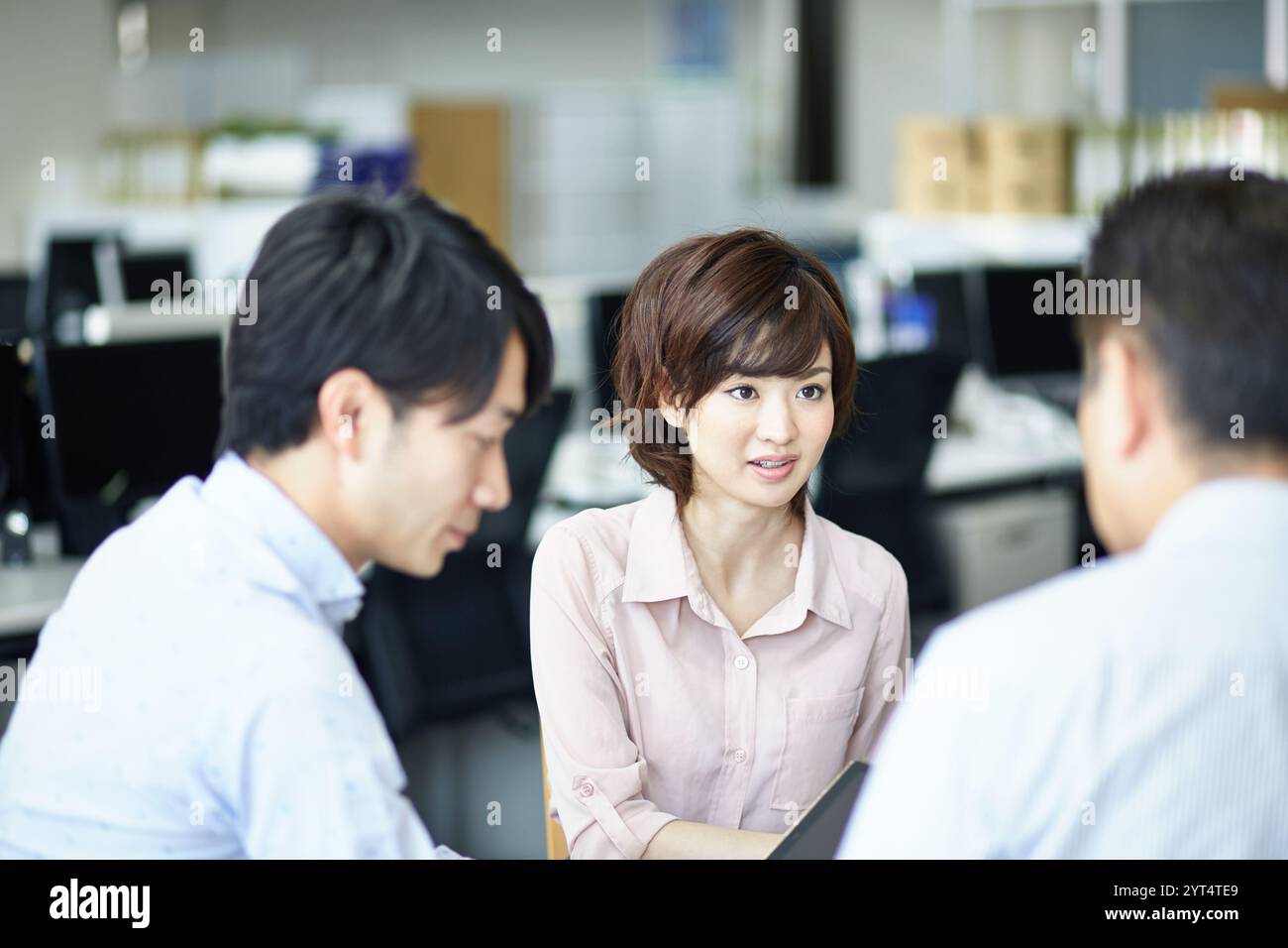 Business staff during meeting Stock Photo - Alamy