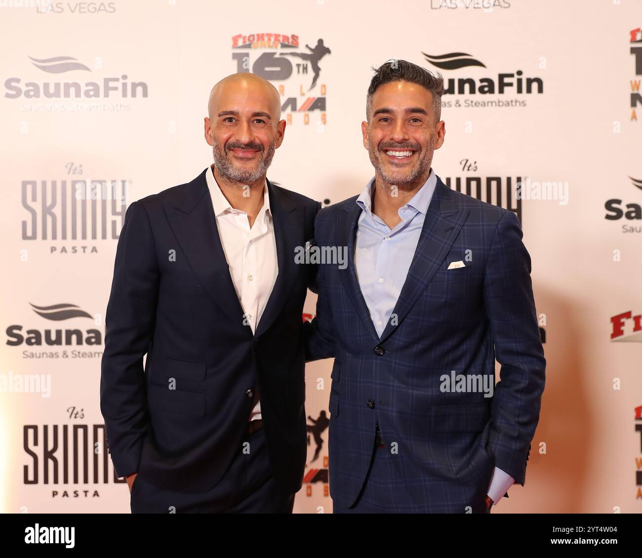 Las Vegas, Nevada, USA. 5th Dec, 2024. Jon Anik and Jason Anik walks ...