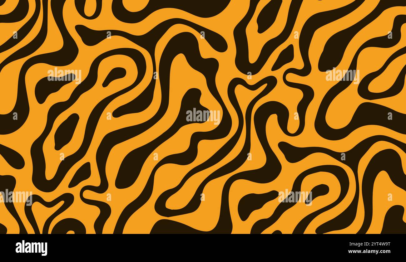Seamless leopard print pattern in orange and black Stock Vector Image & Art - Alamy