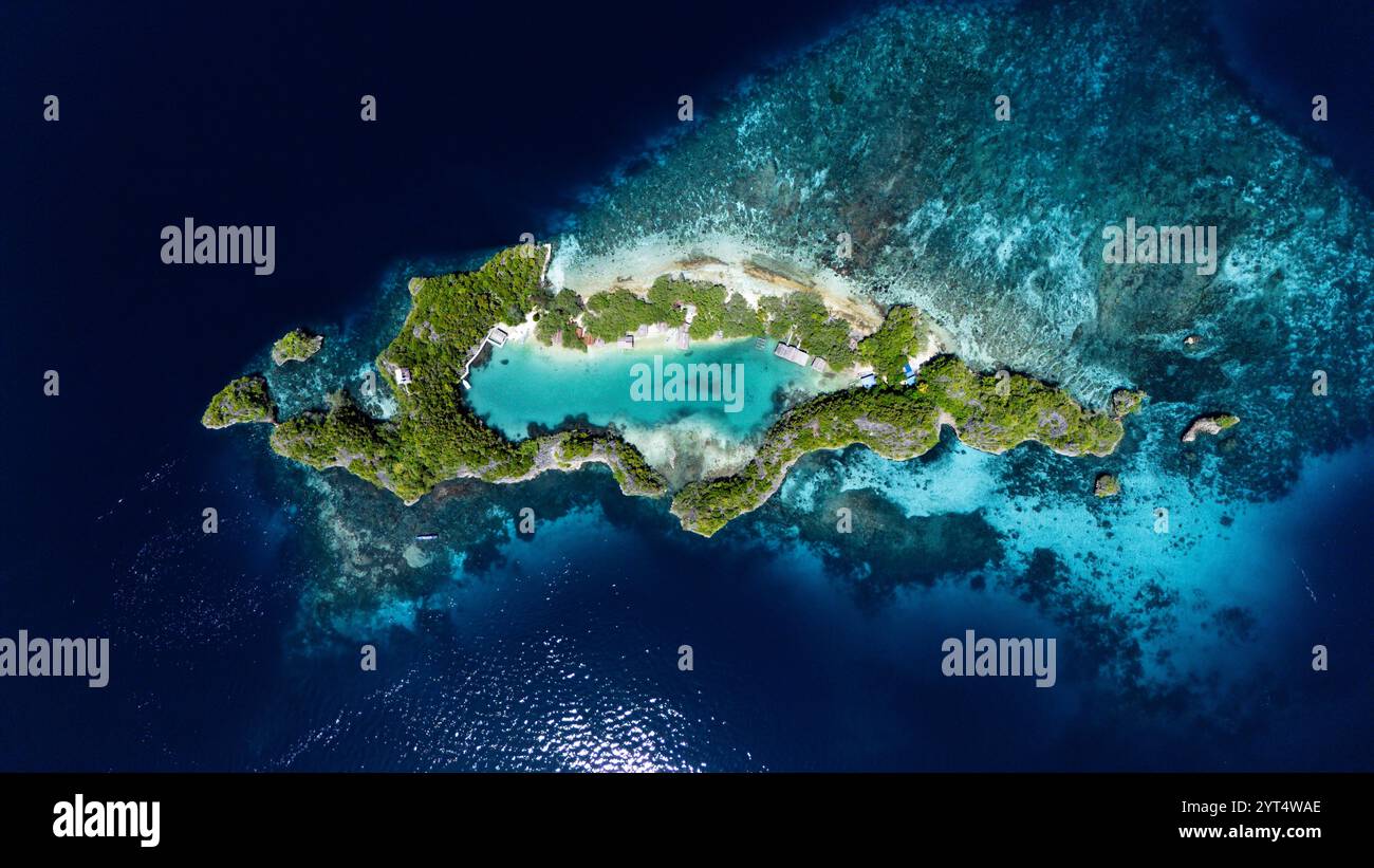 Rufas Island in Raja Ampat from above Stock Photo - Alamy
