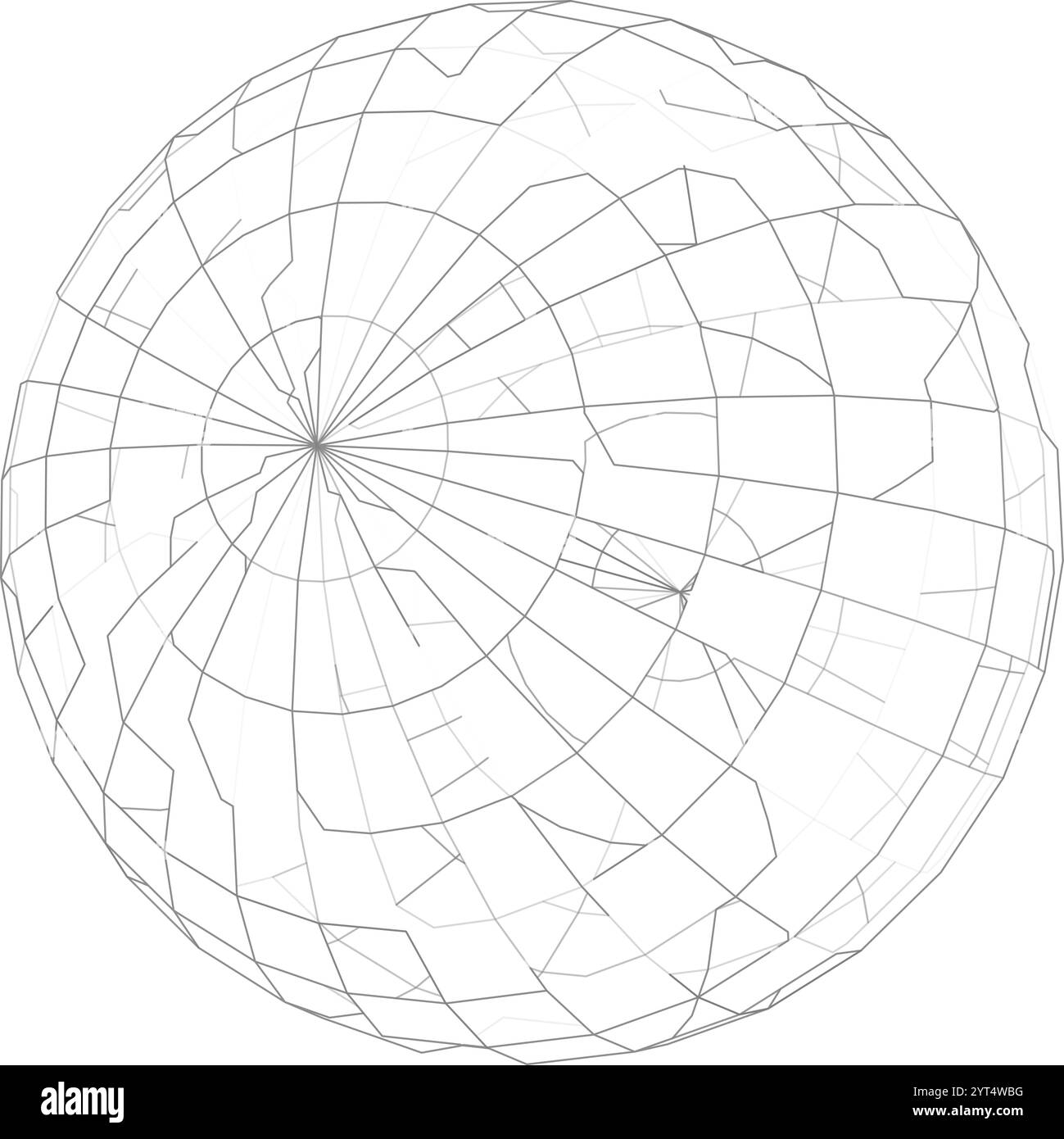 Geometric wireframe spheres on white background Stock Vector Image ...