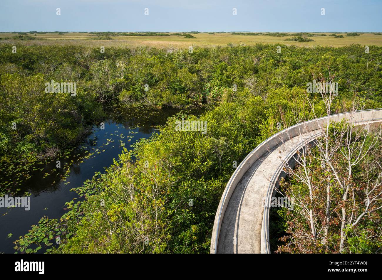 The Shark Valley observation tower, Everglades National Park, Florida ...