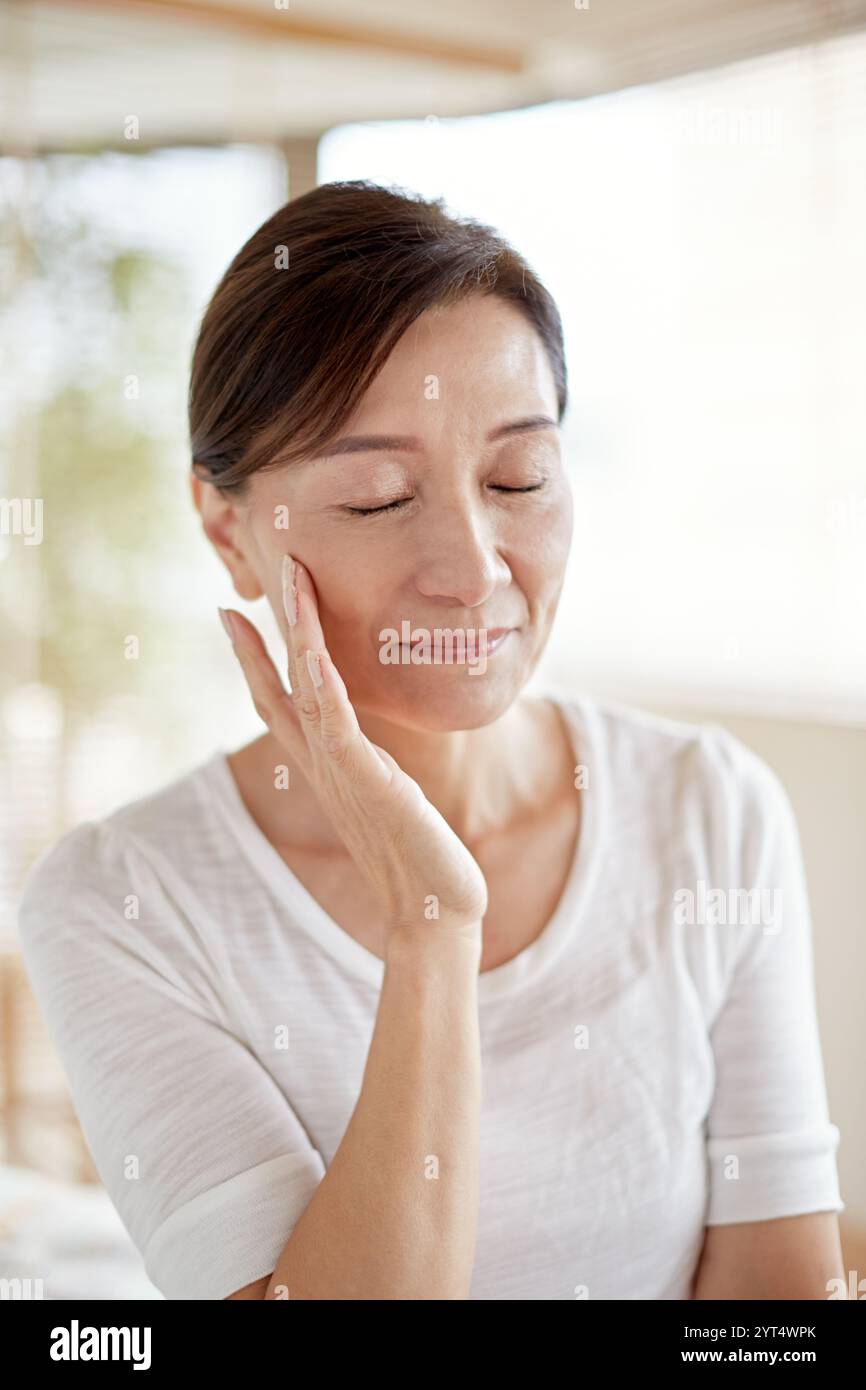 Skin beautiful middle-aged woman Stock Photo - Alamy