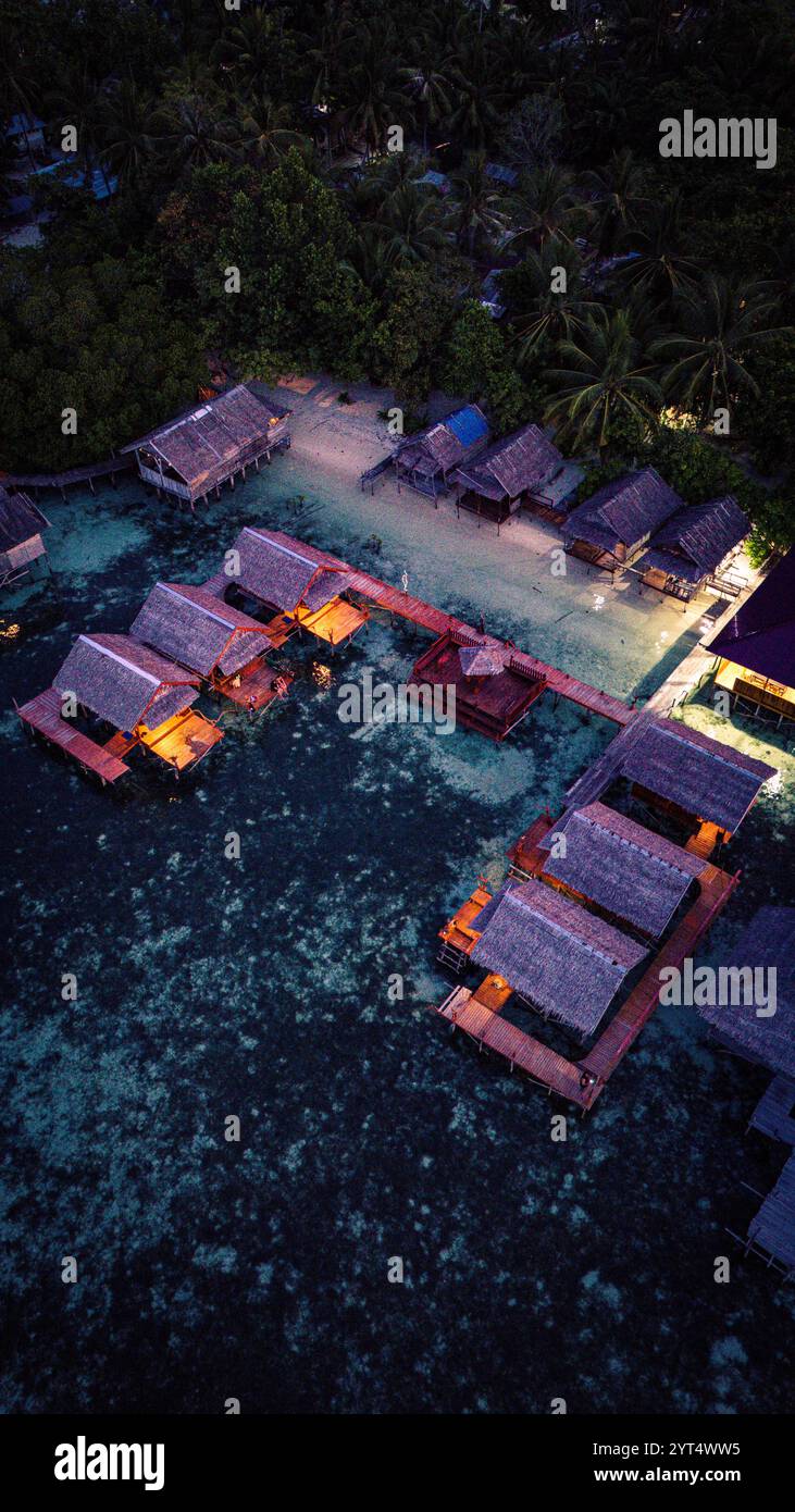 Arborek Island by Night, Indonesia, Raja Ampat Stock Photo - Alamy