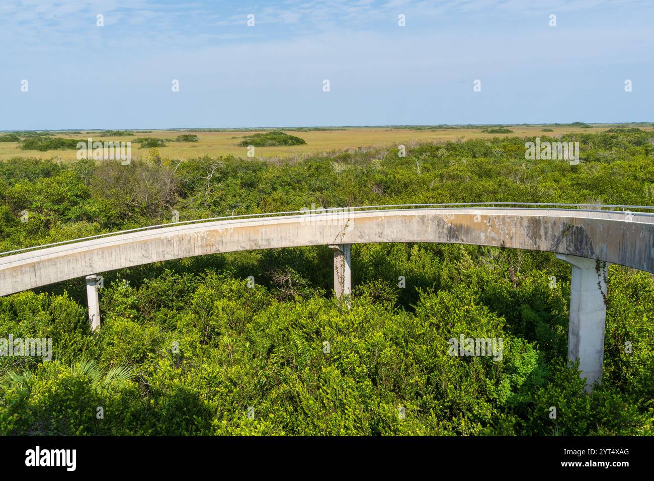 The Shark Valley observation tower, Everglades National Park, Florida ...