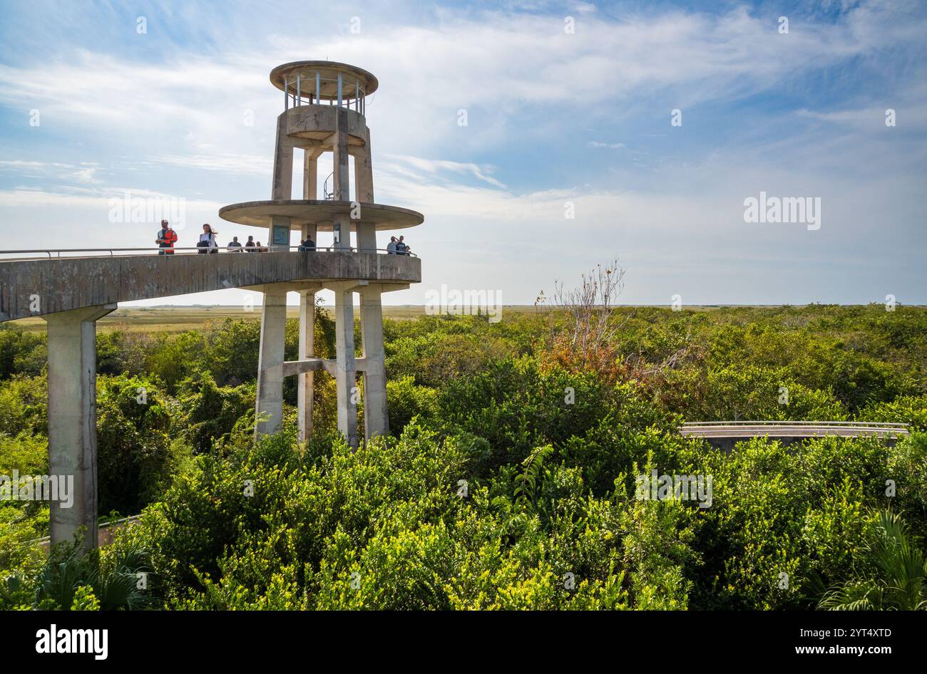 The Shark Valley observation tower, Everglades National Park, Florida ...