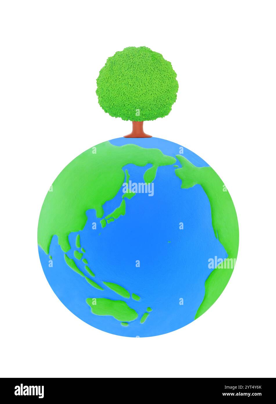 Lawn earth and large tree Stock Photo - Alamy