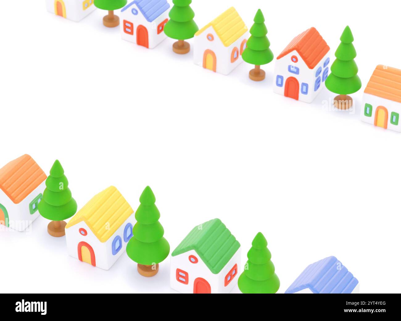 Clay house and street trees Stock Photo - Alamy