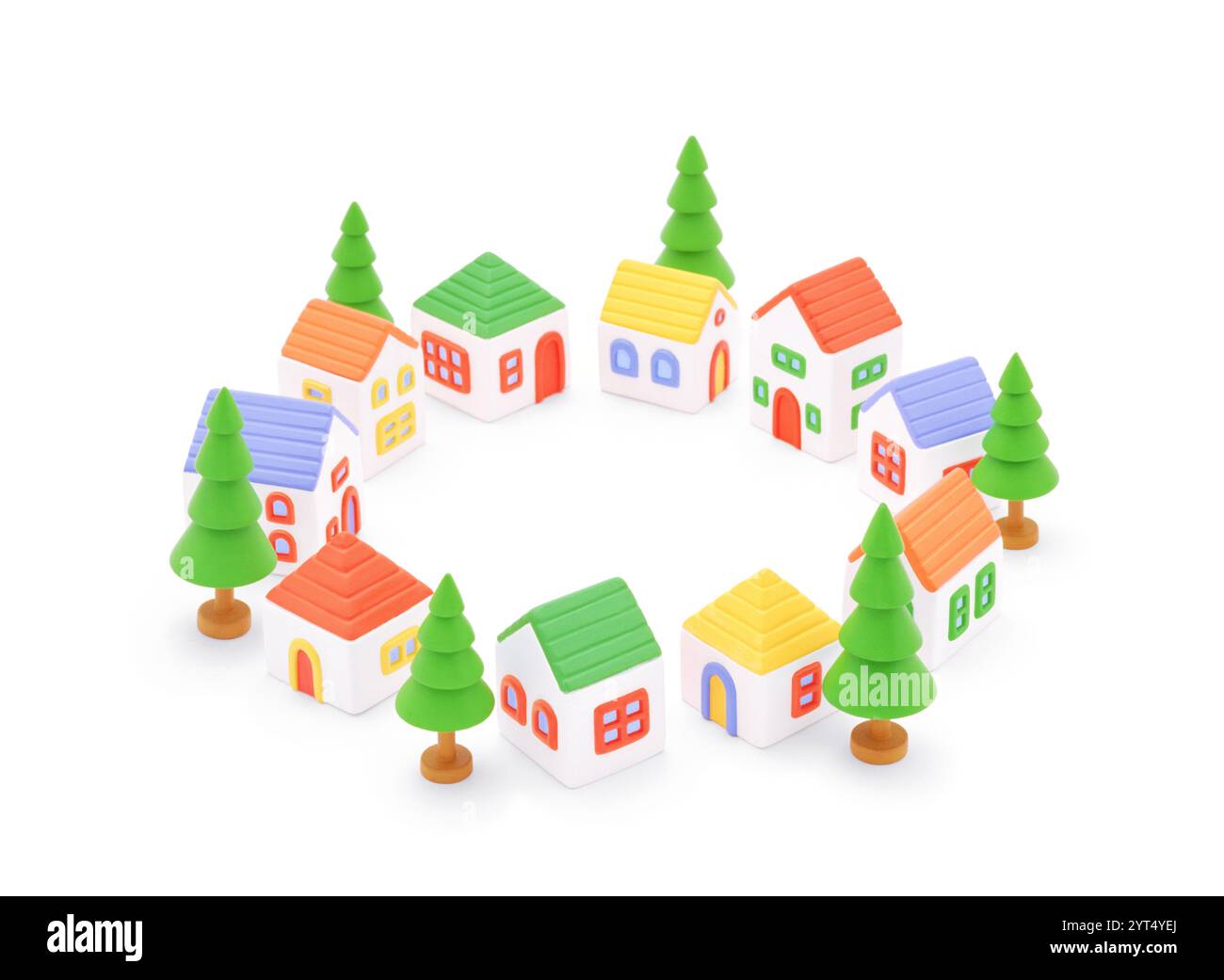Circle of clay houses Stock Photo - Alamy