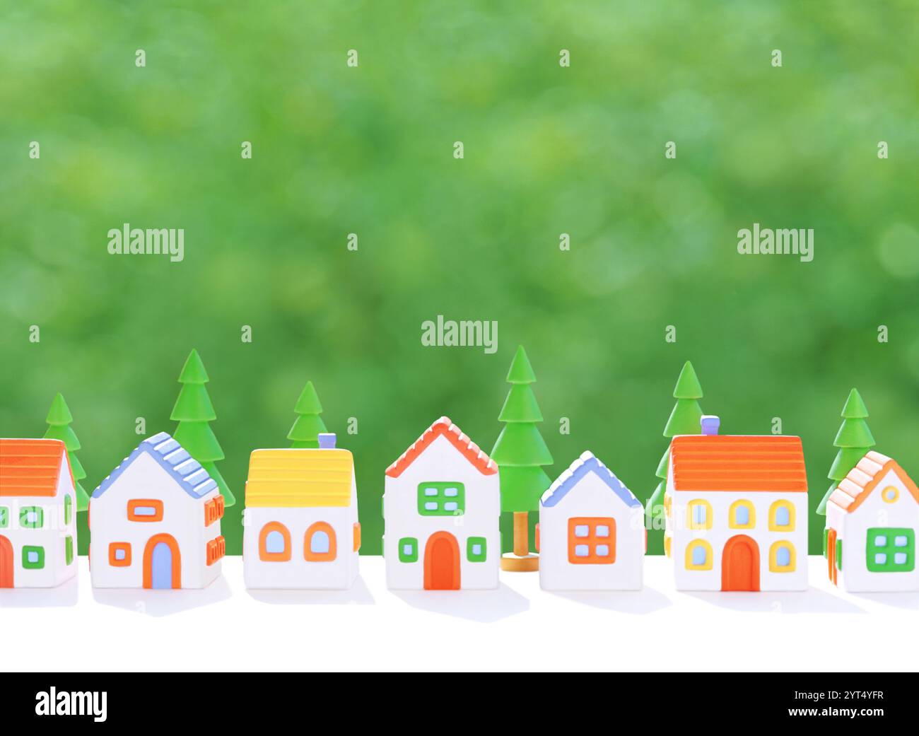 Clay house and street trees Stock Photo - Alamy