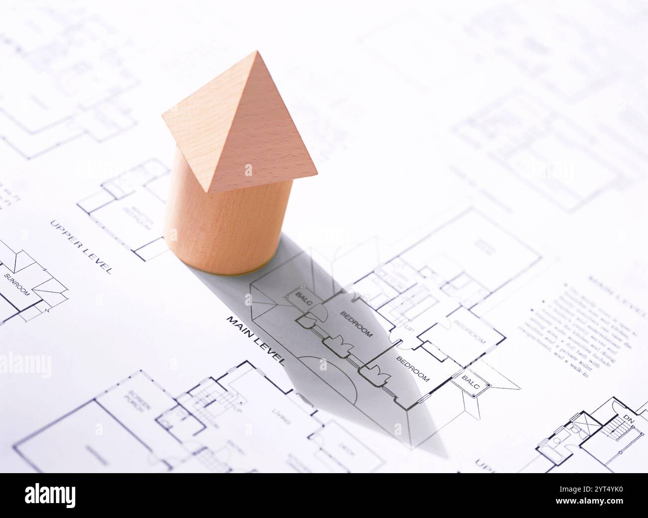 Floor plans and building block houses Stock Photo - Alamy