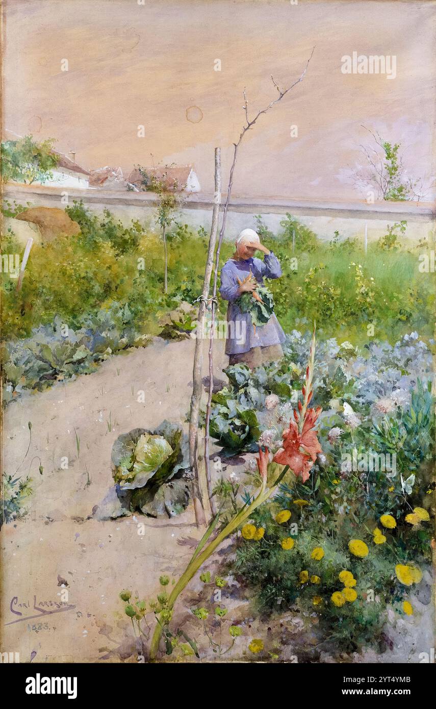 Carl larsson garden painting hi-res stock photography and images - Alamy