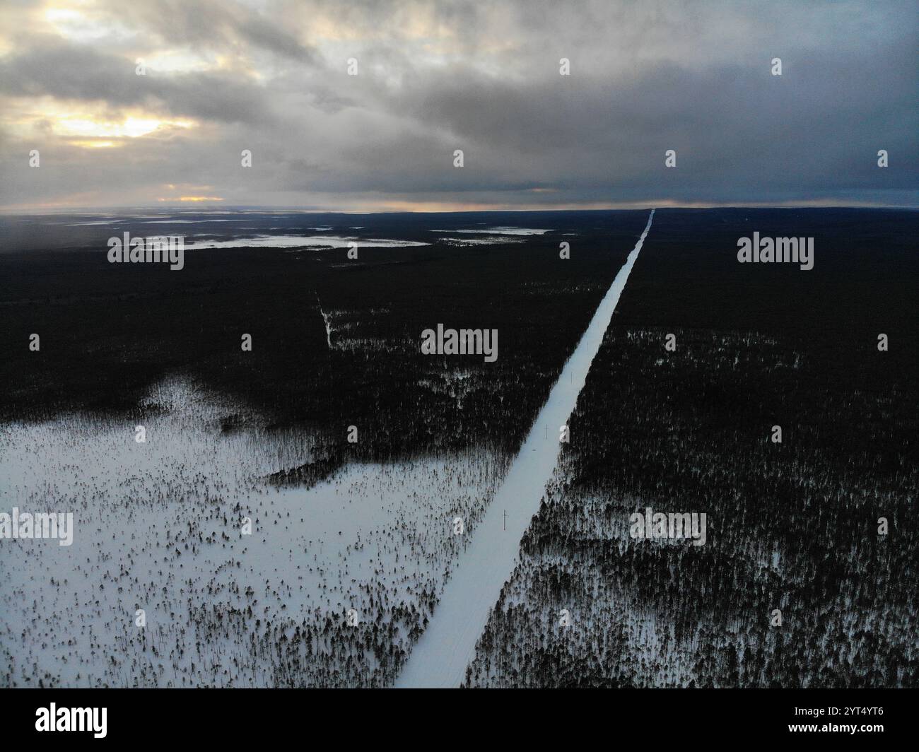 Aerial snowy mountain under cloudy hi-res stock photography and images ...