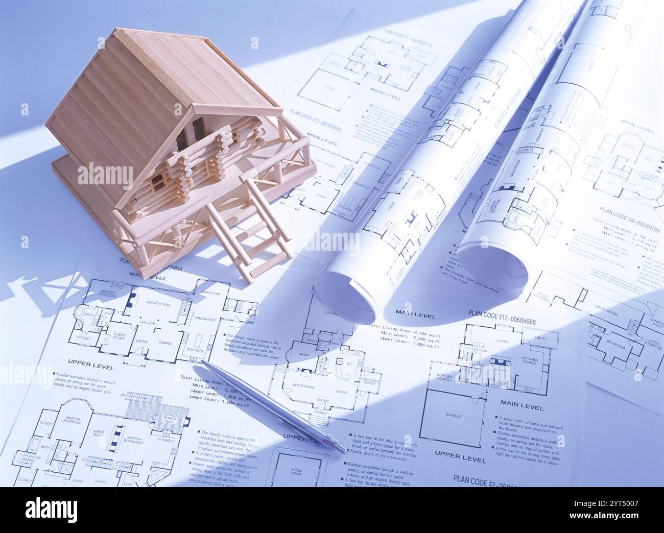 Floor plans and house models Stock Photo - Alamy
