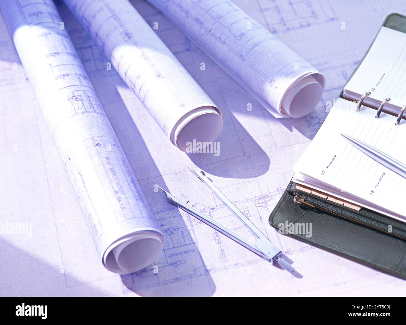 Floor plan blueprints engineering hi-res stock photography and images ...