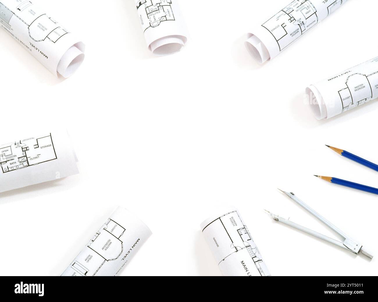 Floor plan drawing new Cut Out Stock Images & Pictures - Alamy