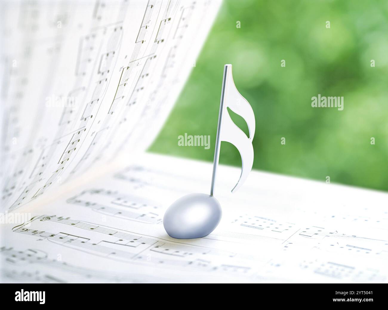 Score and musical notes Stock Photo - Alamy