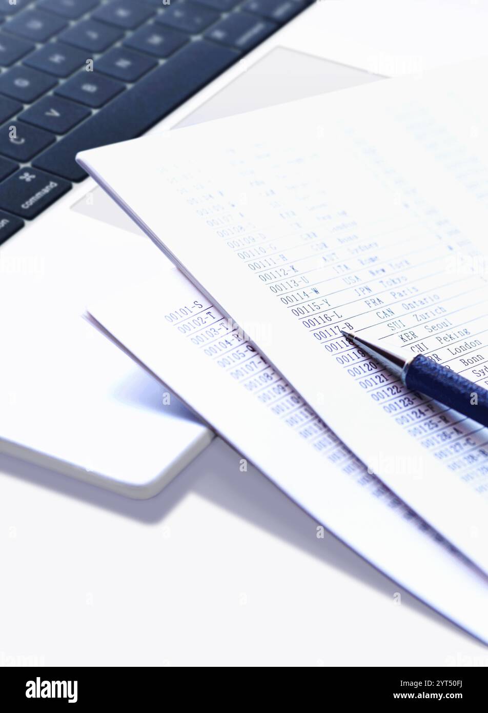 Keyboards and data Stock Photo - Alamy