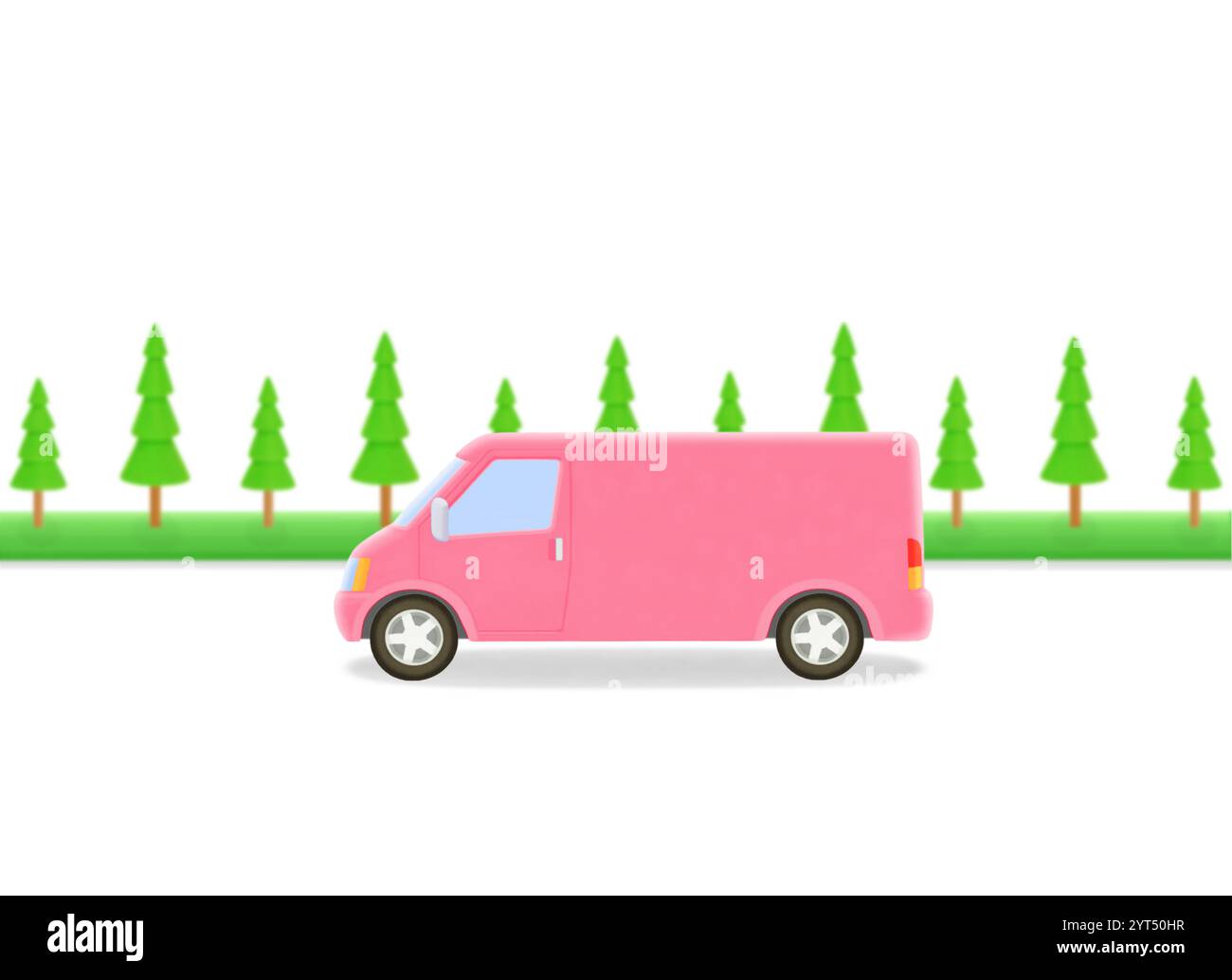 Street delivery van Cut Out Stock Images & Pictures - Alamy