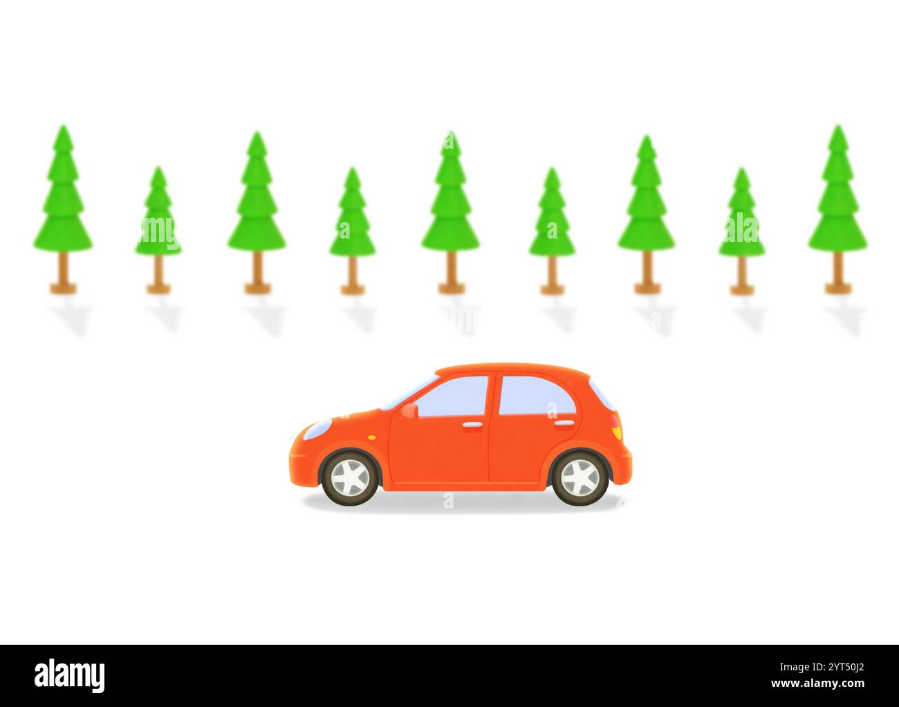 Car in trees Cut Out Stock Images & Pictures - Alamy