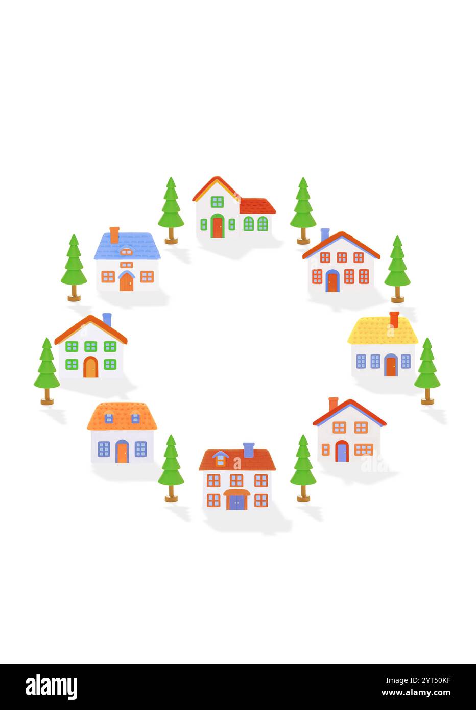 Eight clay houses Stock Photo - Alamy