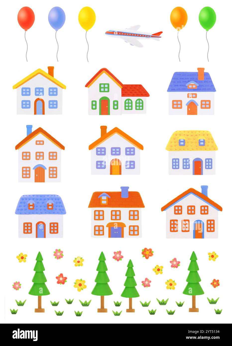 Residential house trees in Cut Out Stock Images & Pictures - Alamy