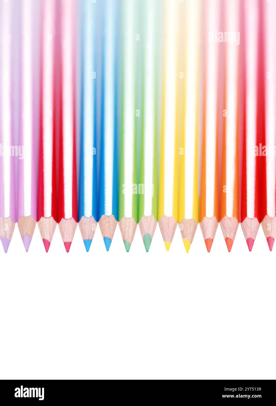 Seven coloured pencils Stock Photo - Alamy