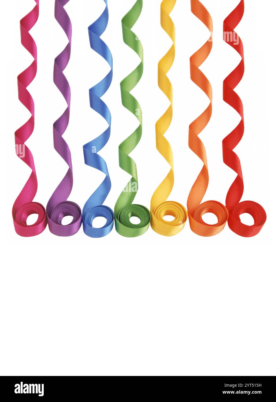 Ribbons of seven colours Stock Photo - Alamy