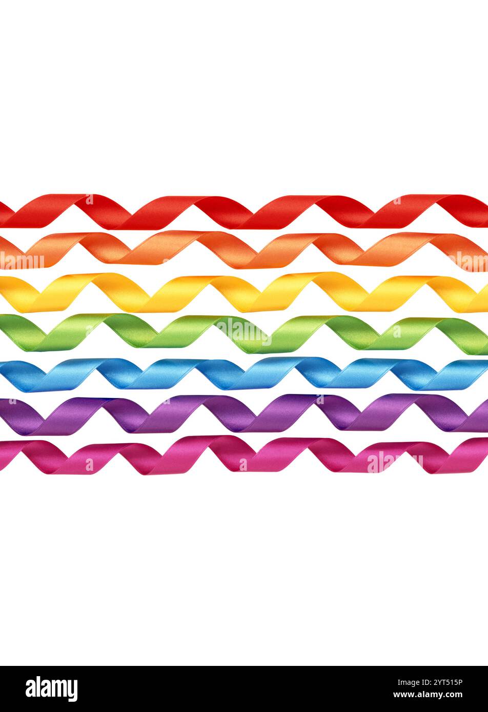Ribbons of seven colours Stock Photo - Alamy