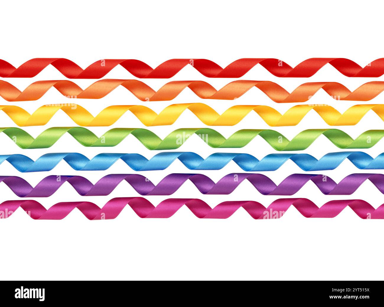 Ribbons of seven colours Stock Photo - Alamy