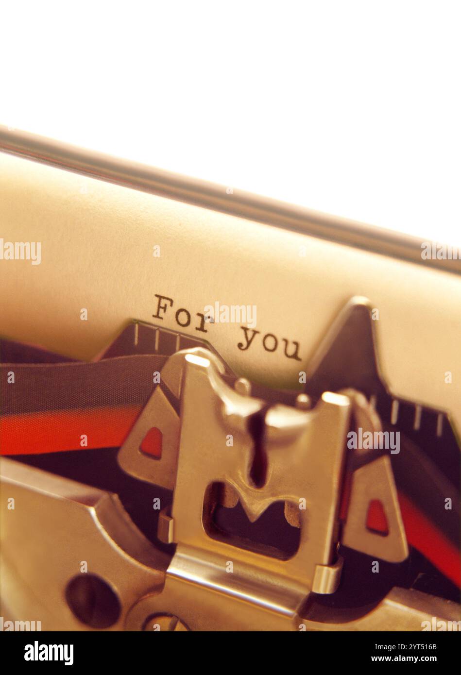 Typewriter and letter Stock Photo - Alamy