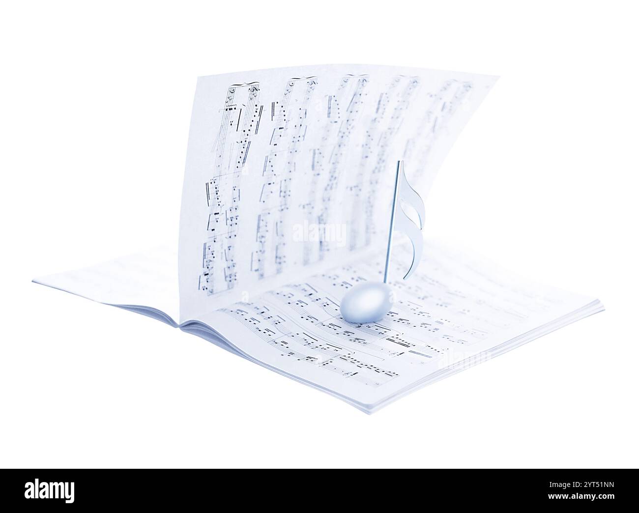 Music notes and sheet music Stock Photo - Alamy
