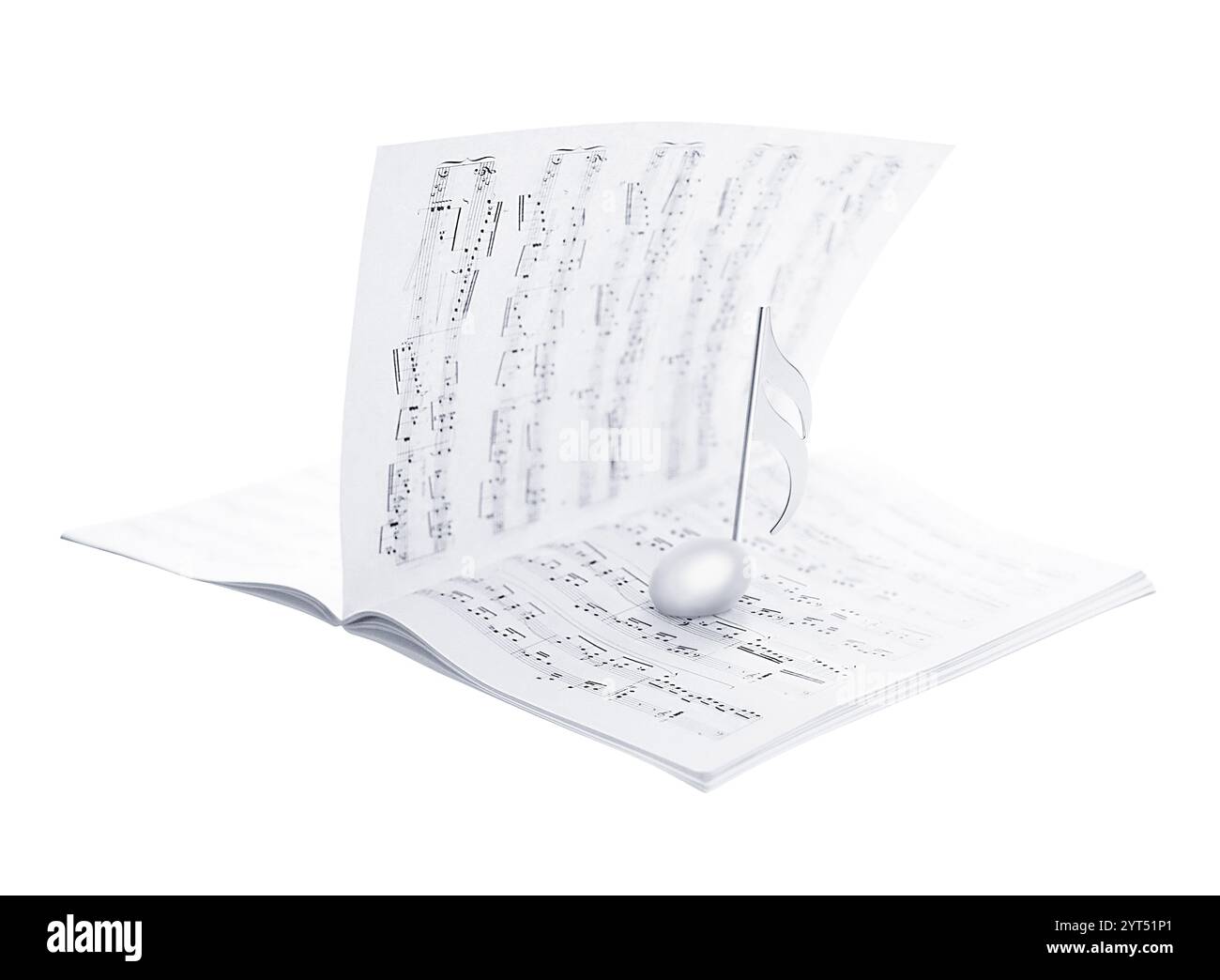 Music notes and sheet music Stock Photo - Alamy