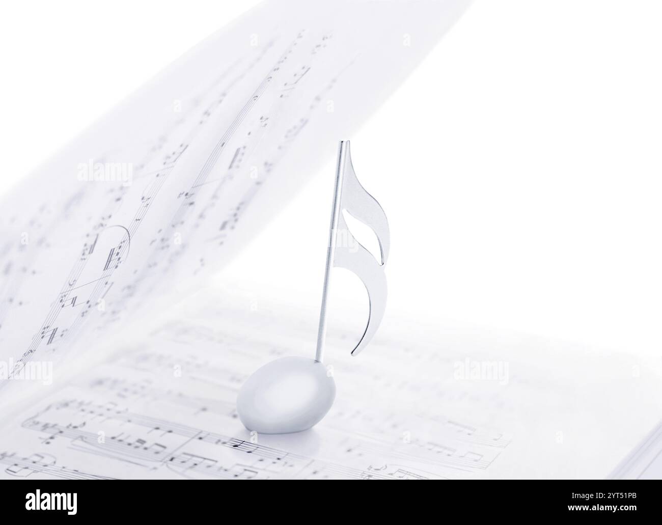 Music notes and sheet music Stock Photo - Alamy