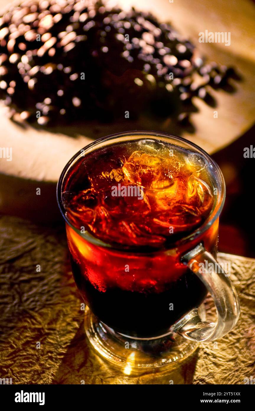 Fresh Brewed Refreshing Iced Coffee Stock Photo - Alamy