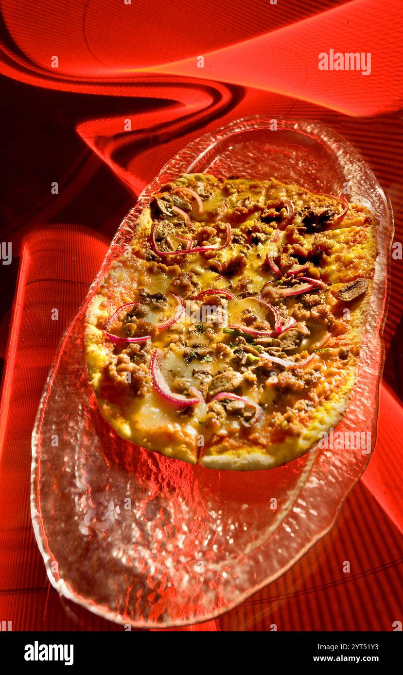 Red Hot Fresh Gourmet Pizza Stock Photo - Alamy