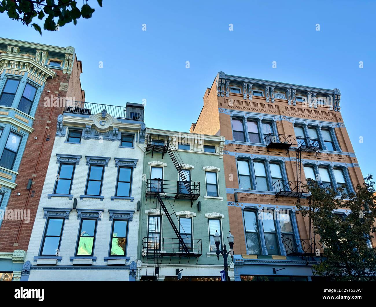 Historic painted buildings in Cincinnati's Over-the-Rhine neighborhood ...