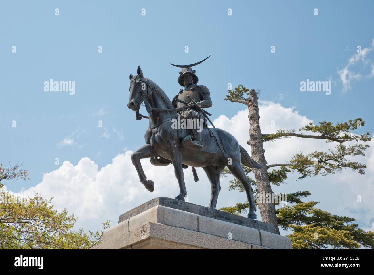 Statue of Date Masamune at Aoba Castle Site Stock Photo - Alamy