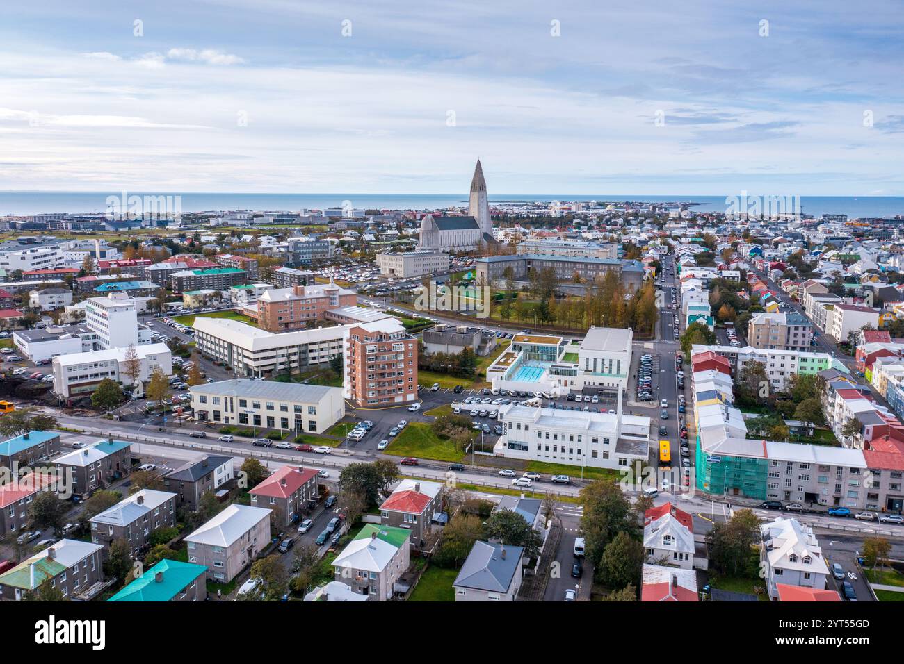 Aerial view reykjavik iceland residential hi-res stock photography and ...