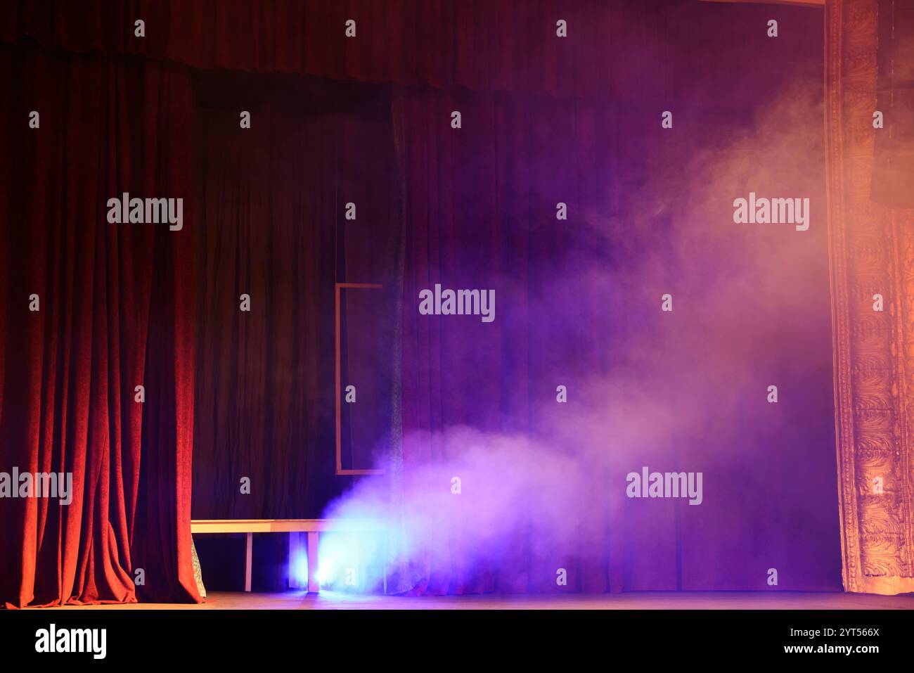 Professional spotlight and smoke on stage in theatre Stock Photo - Alamy