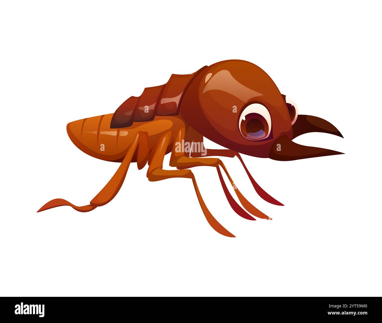 Cartoon funny termite insect character. Isolated vector pest and bug ...