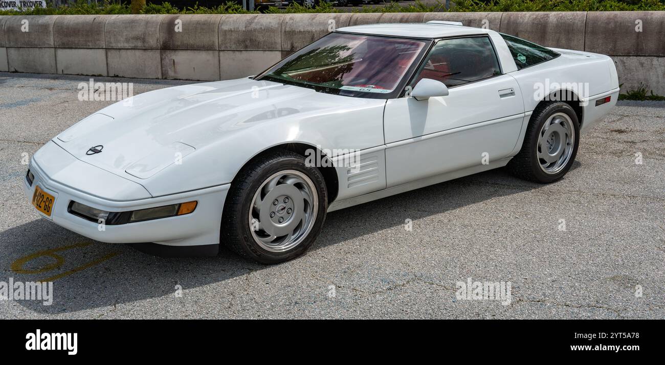 Lelystad, The Netherlands, 16.06.2024, Side view of the classic ...