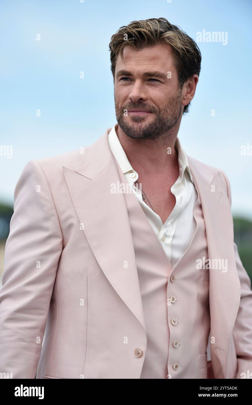 77th Cannes Film Festival, May 16, 2024: actor Chris Hemsworth posing ...